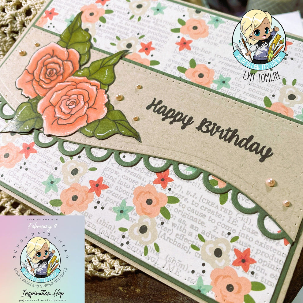 Stitched Scalloped Border Die – Pajama Crafter Stamps