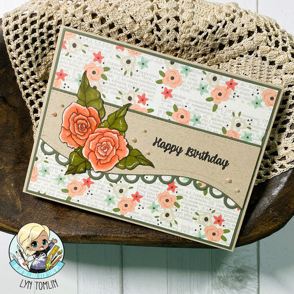 Stitched Scalloped Border Die – Pajama Crafter Stamps