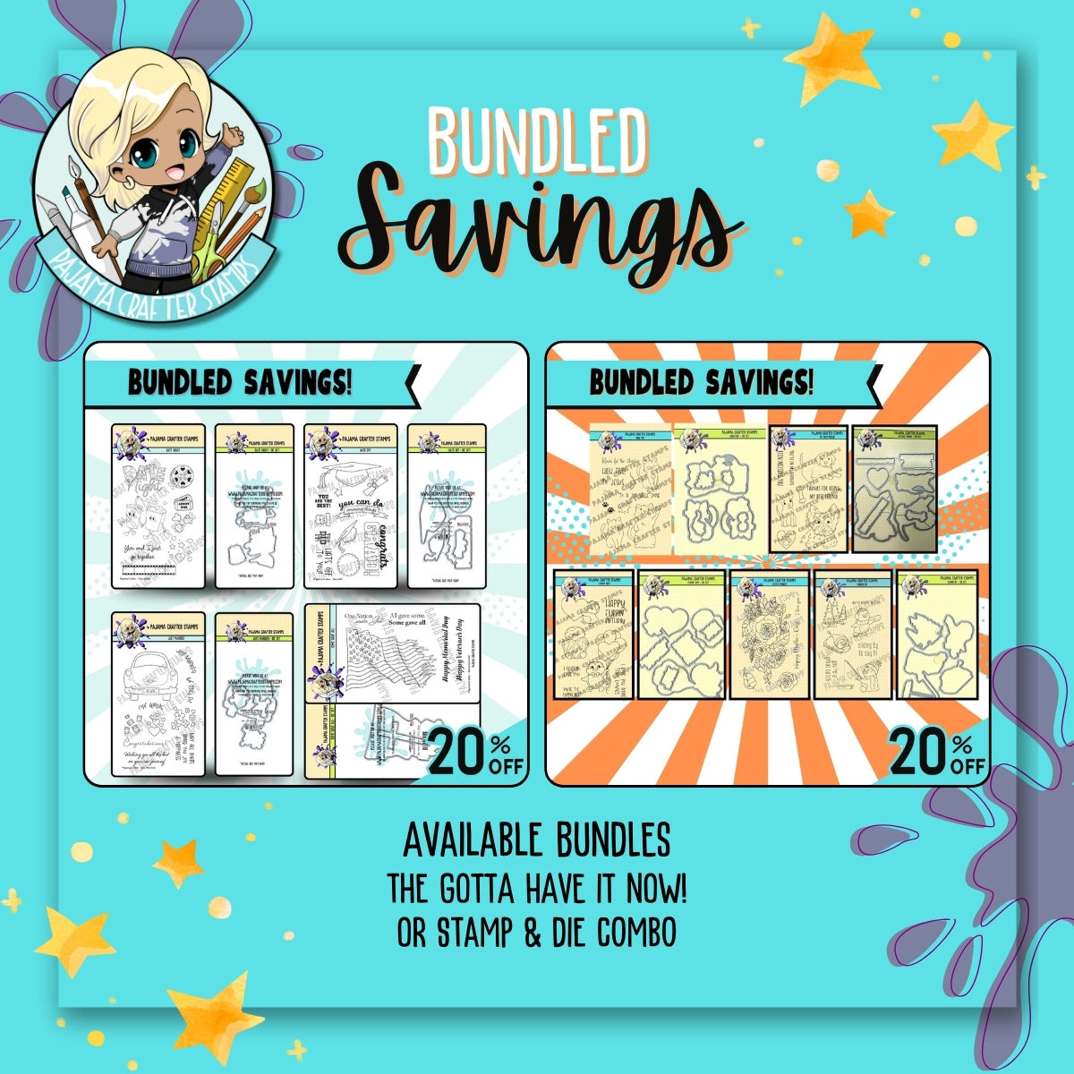 Pajama Crafter Stamps