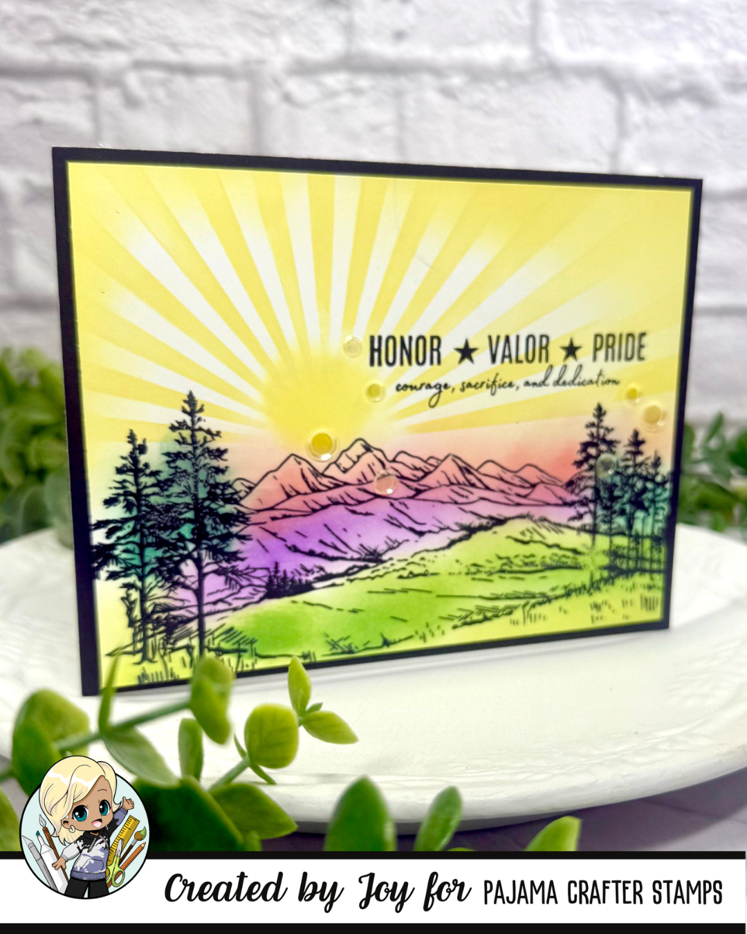 Honor Valor Pride Stamps – Pajama Crafter Stamps