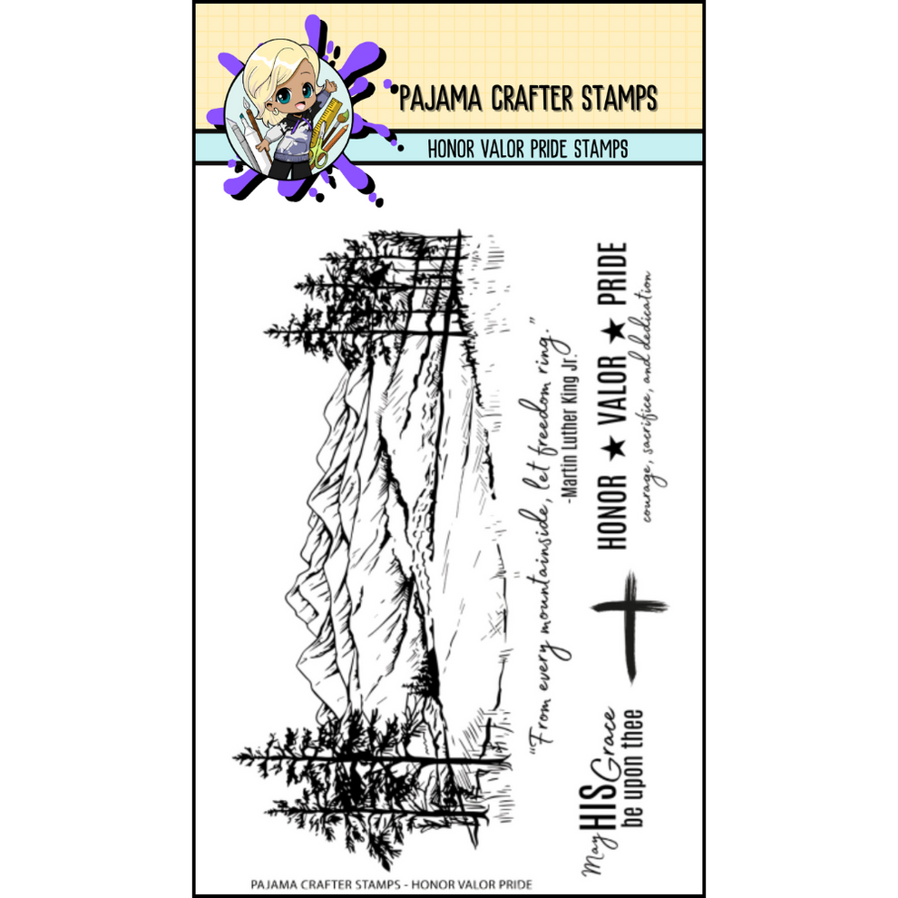 Honor Valor Pride Stamps – Pajama Crafter Stamps