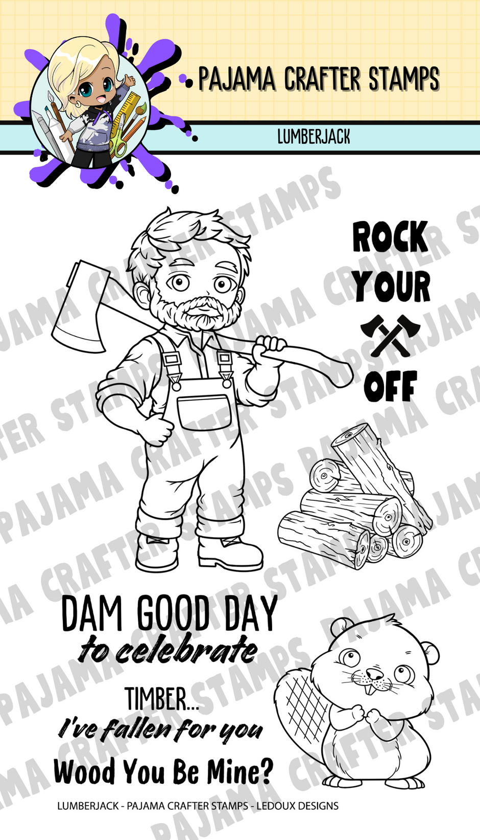 Pajama Crafter Stamps