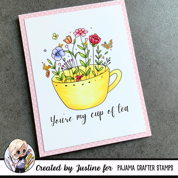 You're My Cup of Tea Flashcards – Pajama Crafter Stamps