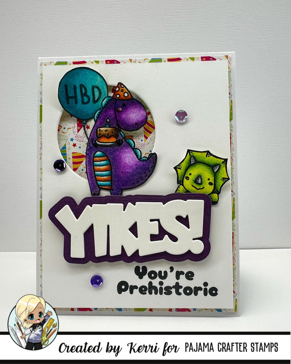 Prehistoric Birthday Stamp – Pajama Crafter Stamps