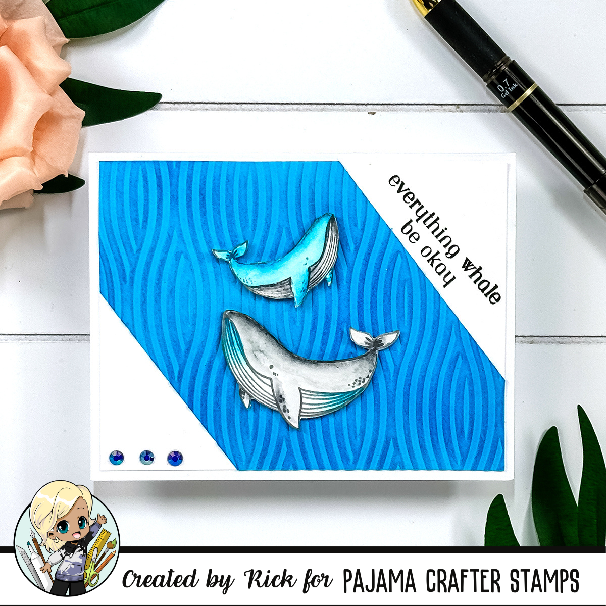 Whale Wishes Stamps – Pajama Crafter Stamps