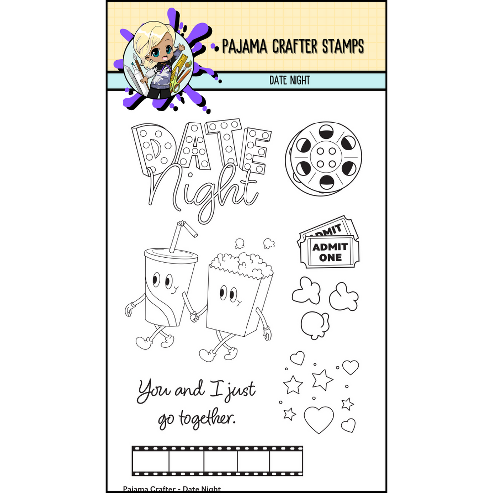 Date Night Stamps – Pajama Crafter Stamps